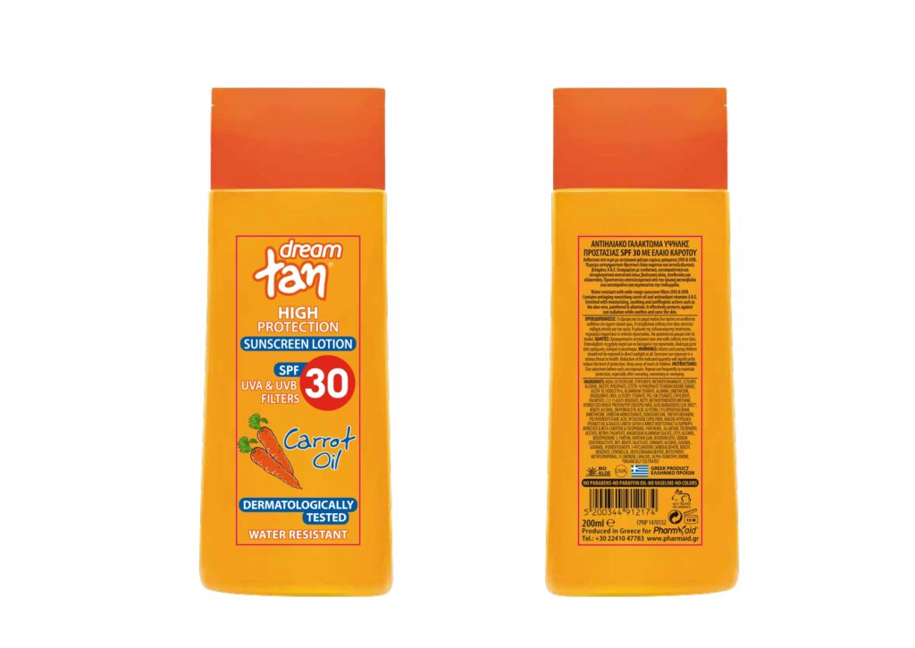 High Protection Sunscreen Lotion Carrot SPF 30' 200ml - Pharmaid
